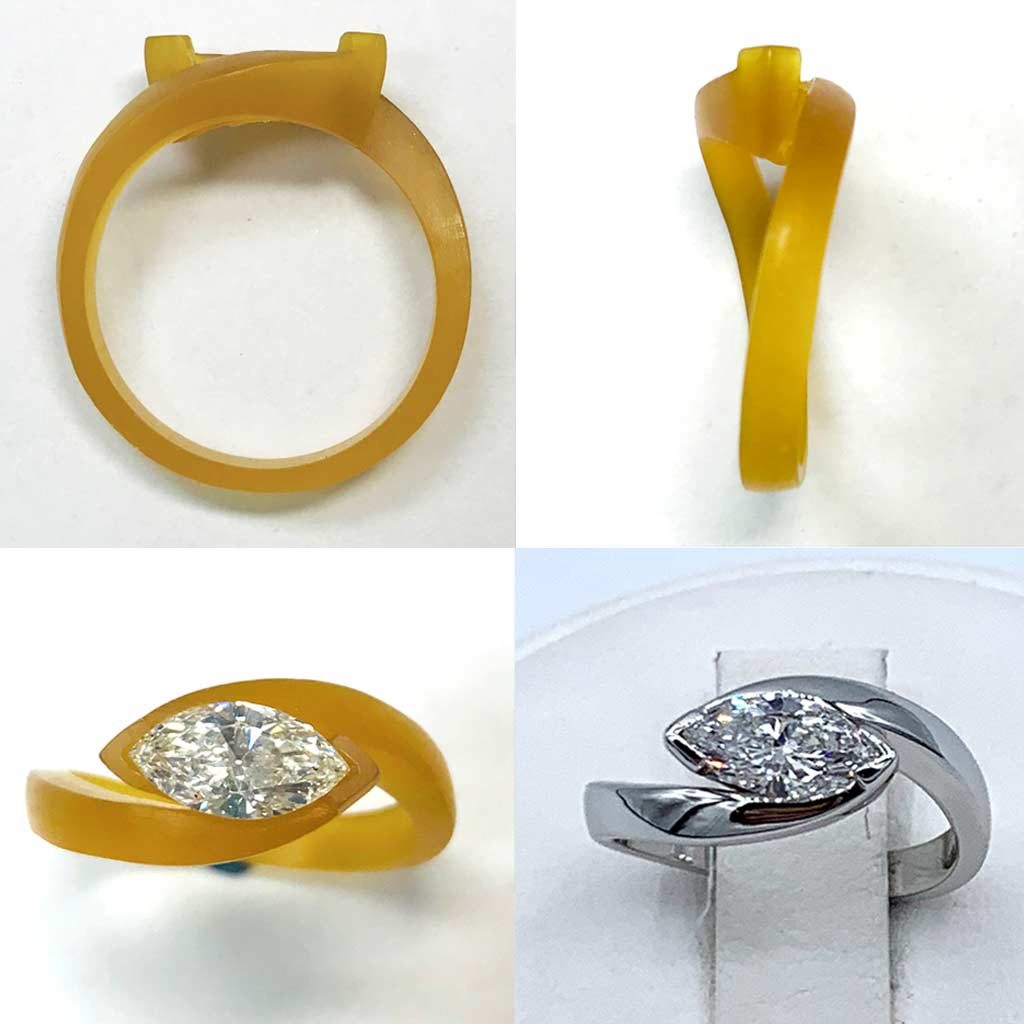 Custom Wax Carving - Huffman Jewelers